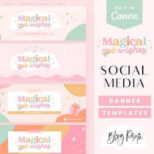 Pastel Rainbow Facebook Banner Templates Canva - Rainbow Social Media ...