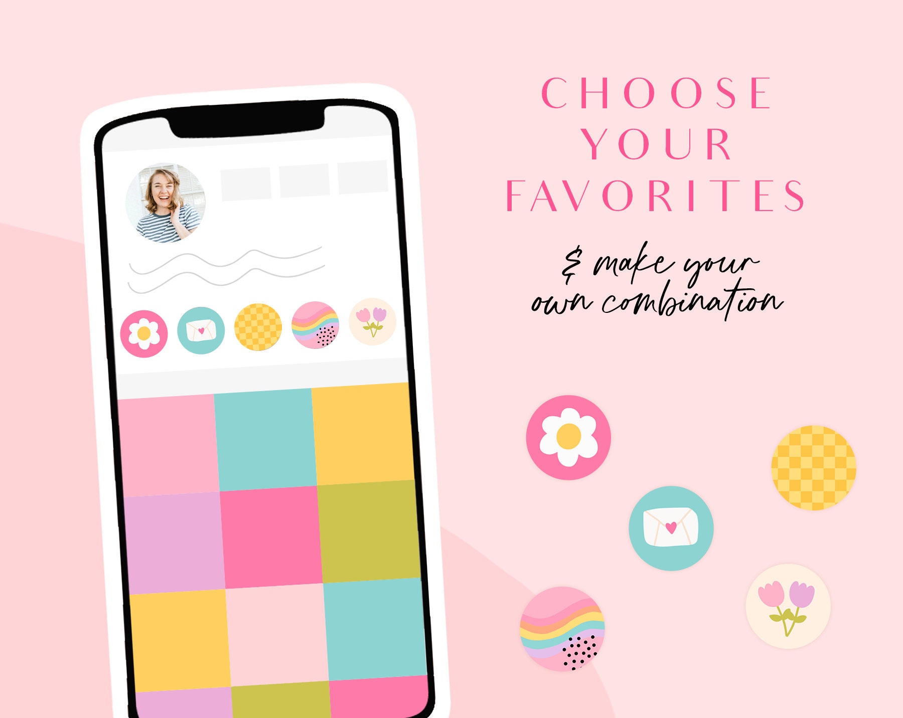 Instagram Highlight Covers Rainbow Cute Covers for Instagram Stories ...