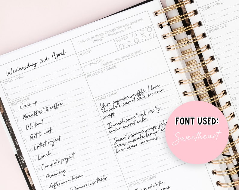 Planner Font Bundle Handwriting Fonts for Goodnotes Fonts - Etsy Australia