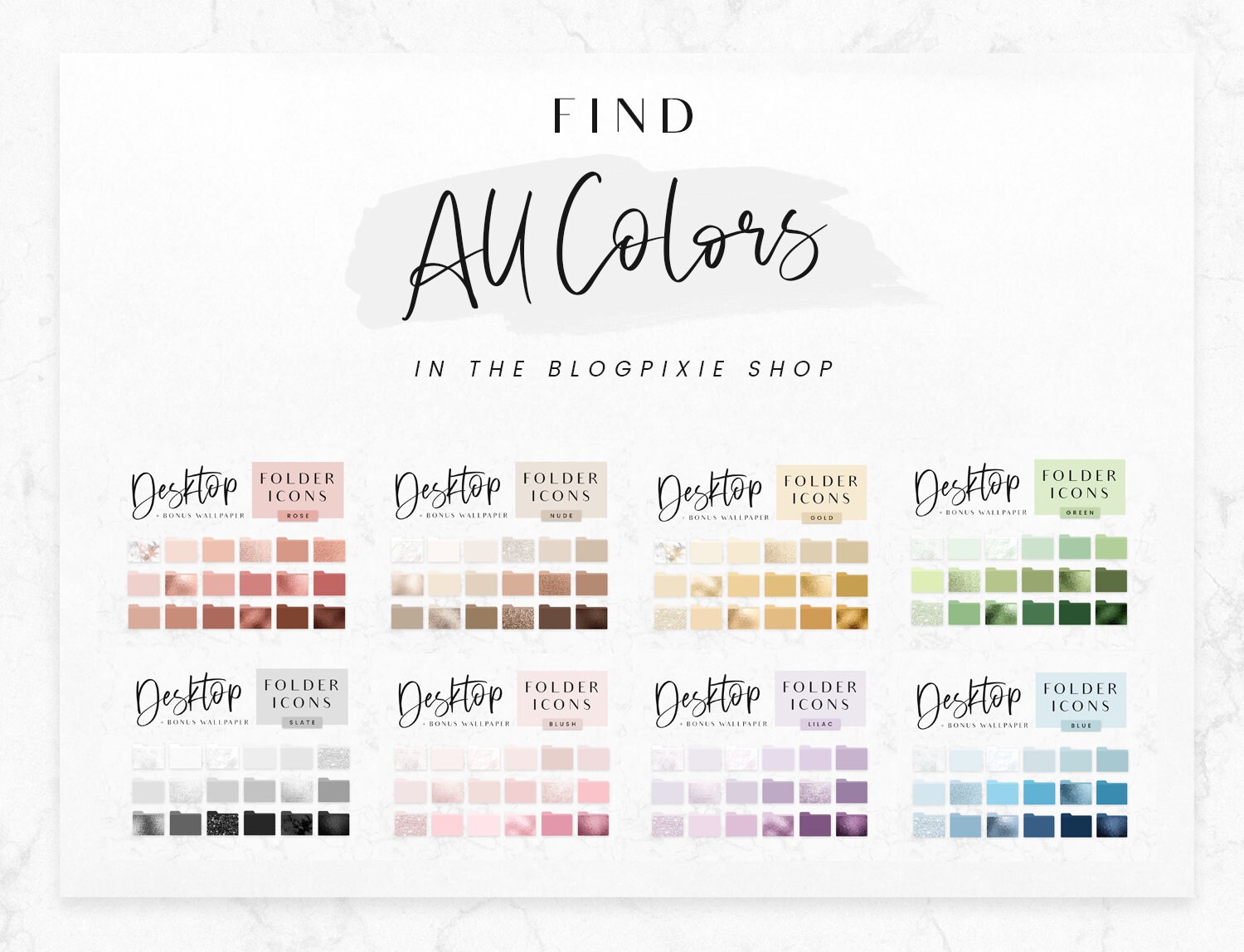 Desktop Folder Icons Rose Gold Mac Icons PC Icons | Etsy