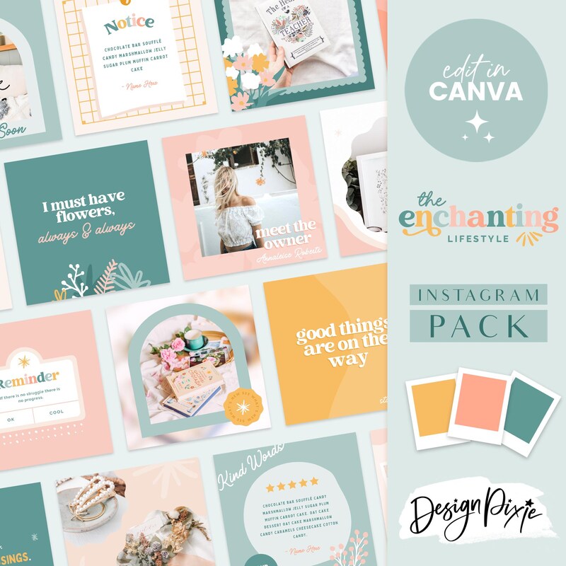 Pastel Instagram Template - Etsy