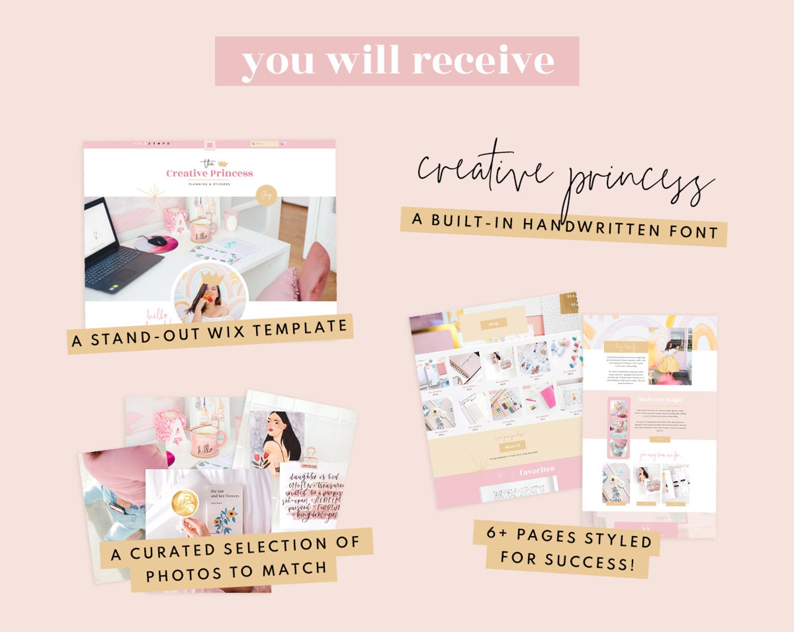 Wix Website Template Creative Ecommerce Online Store | Etsy