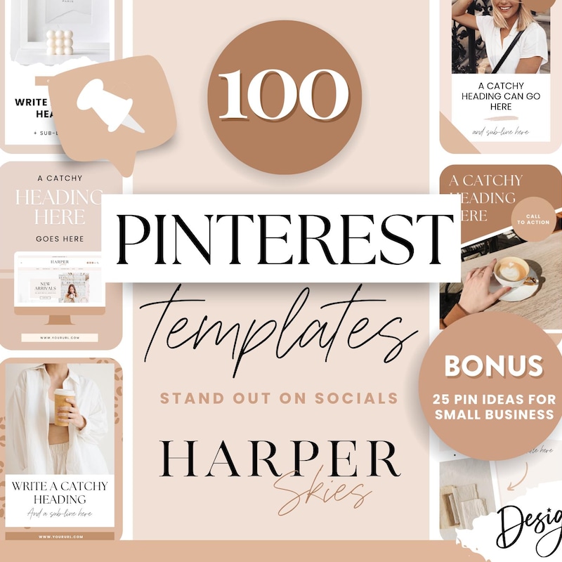 Pinterest Clean Template - Etsy