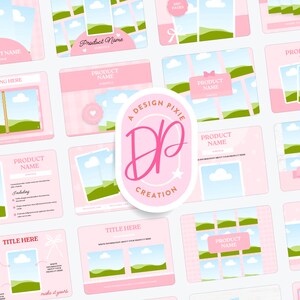 Pink Marketing Templates - Canva Listing Designs - Etsy Listing Mockups ...