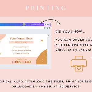 Boho Business Card Template - Canva Business Card - Daze and Magic ...
