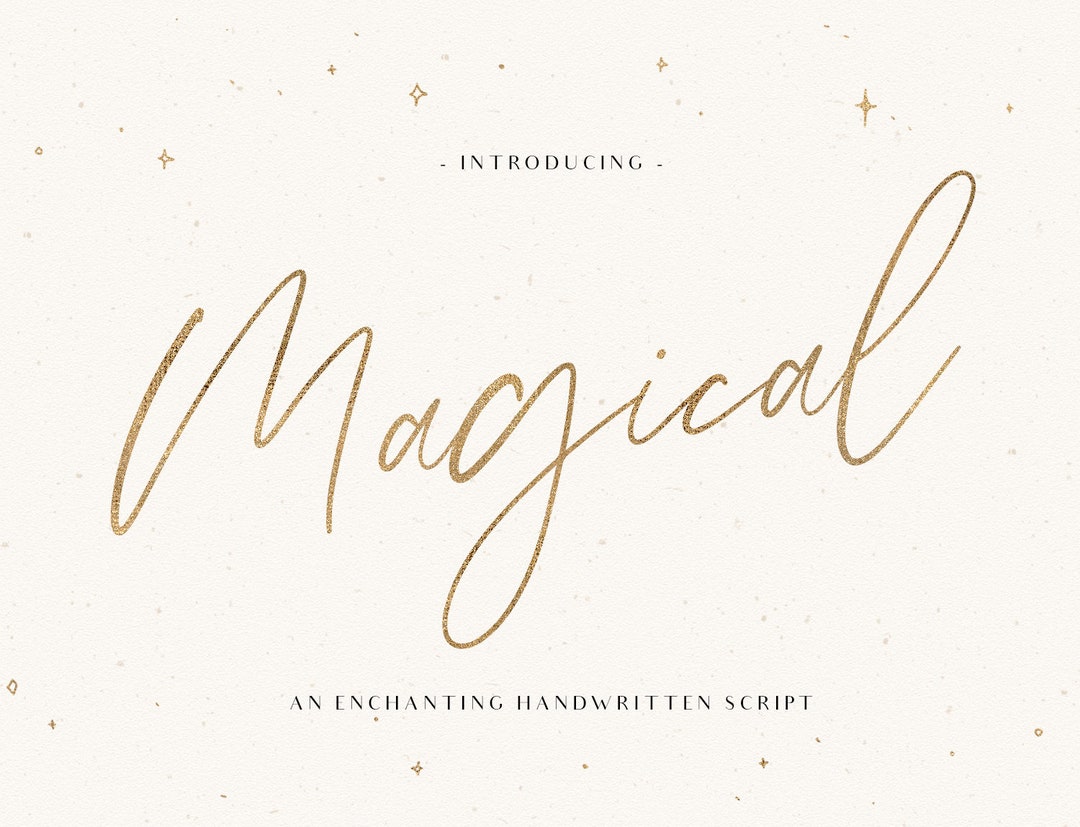 Magical Script Font - Handwritten Font - Modern Calligraphy - Stylish ...