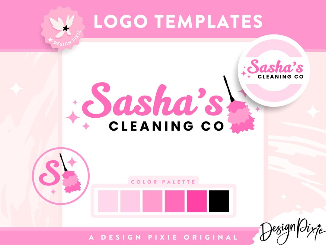Pink Cleaning Business Logo Design Canva - Logo for Cleaning Services ...