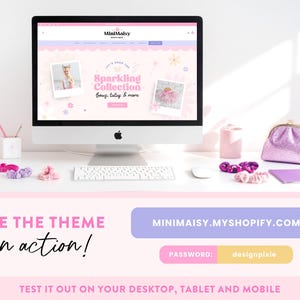 Girly Boutique Shopify Theme - Pretty Pink Ecommerce Website Design ...