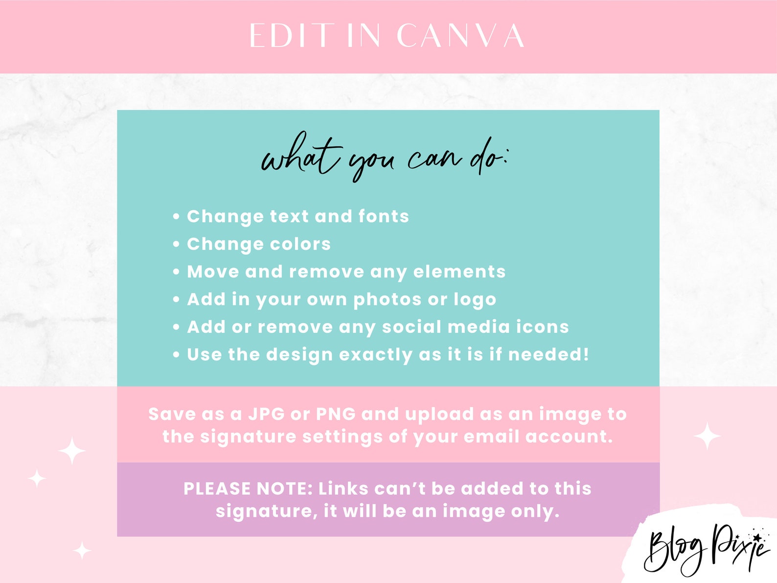 Rainbow Email Signature Template Canva Small Business Email Design ...
