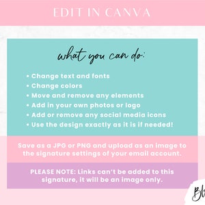 Rainbow Email Signature Template Canva Small Business Email Design ...