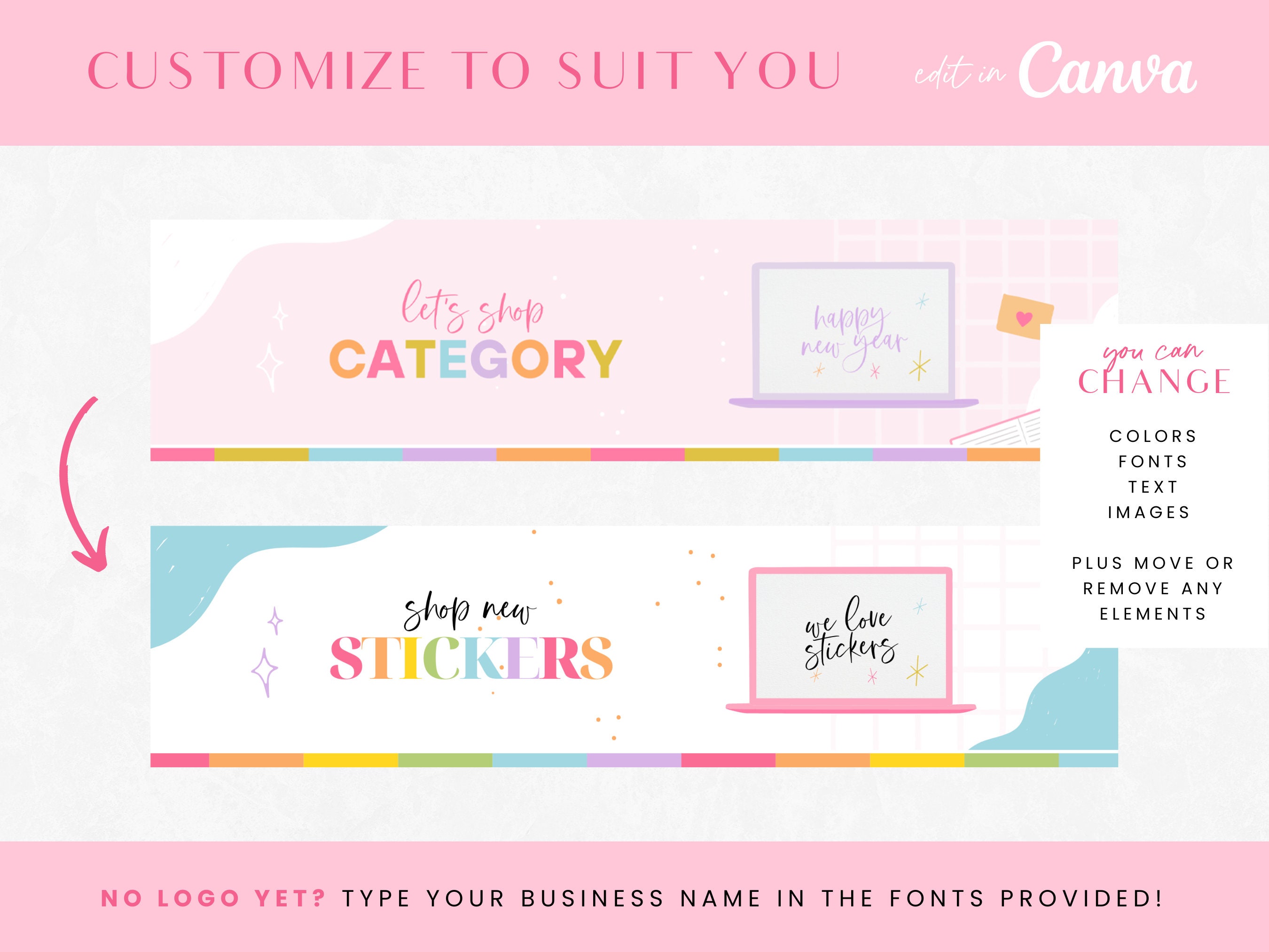 Etsy Shop Banner Kit Canva Etsy Banner Templates Etsy - Etsy Australia