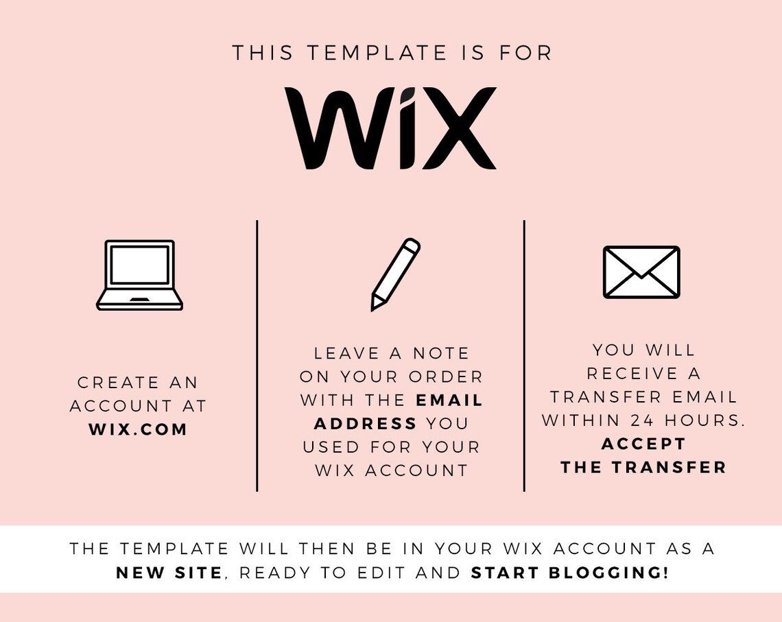 WIX Blog Template Website Design for Bloggers WIX Blog - Etsy