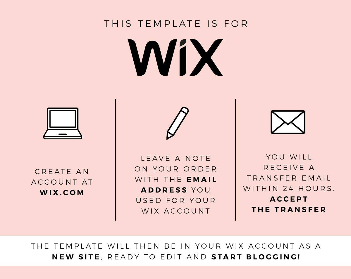 WIX Blog Template Website Design for Bloggers WIX Blog - Etsy