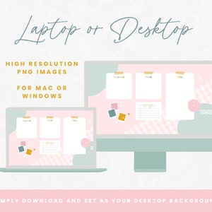 Desktop Organizer Wallpaper Pastel Rainbow - Desktop Background Cute ...