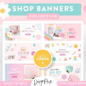 Shop Banner Templates Canva - Shopify Store Banner Designs - Playful ...