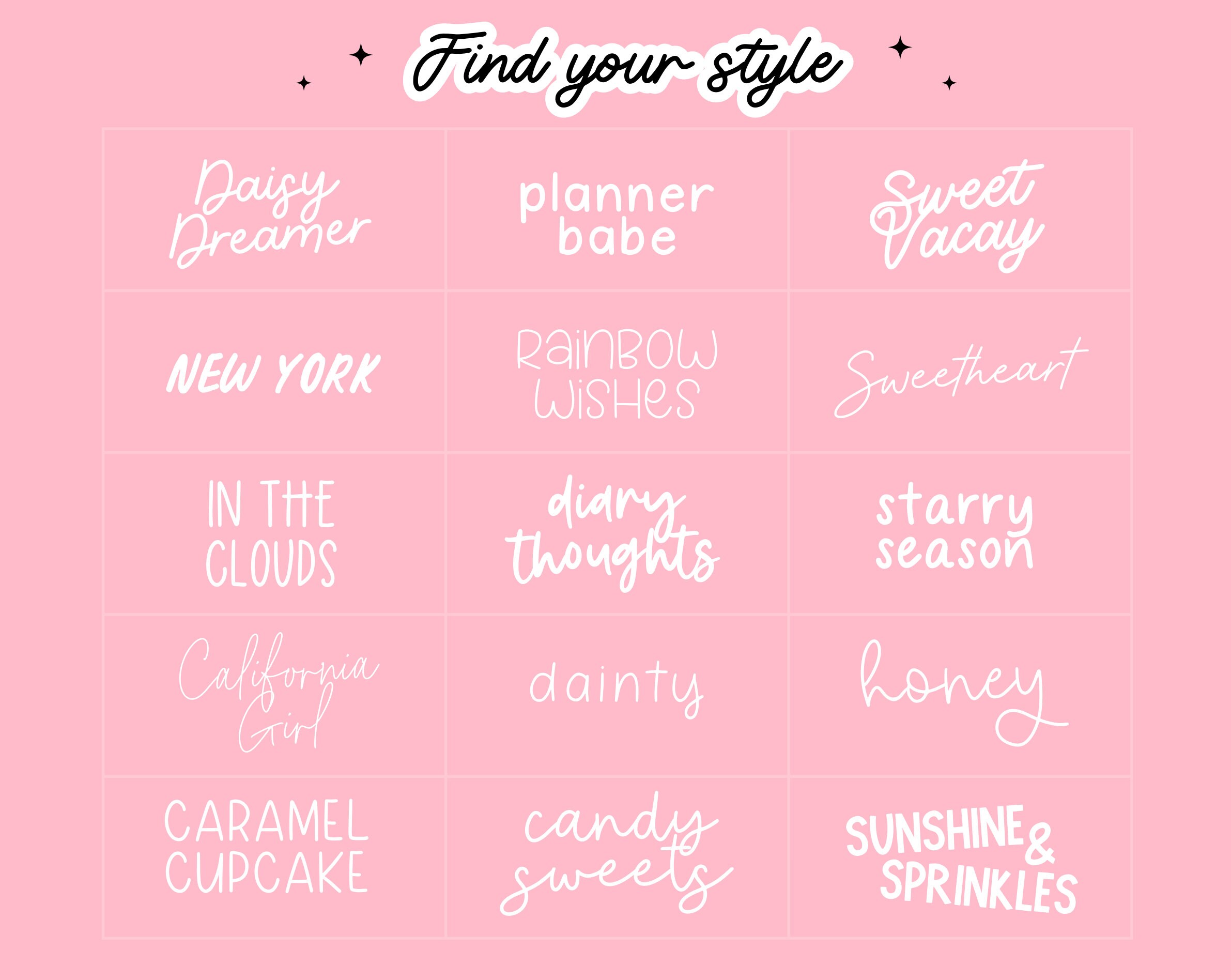 Planner Font Bundle Handwriting Fonts for Goodnotes Fonts - Etsy Australia