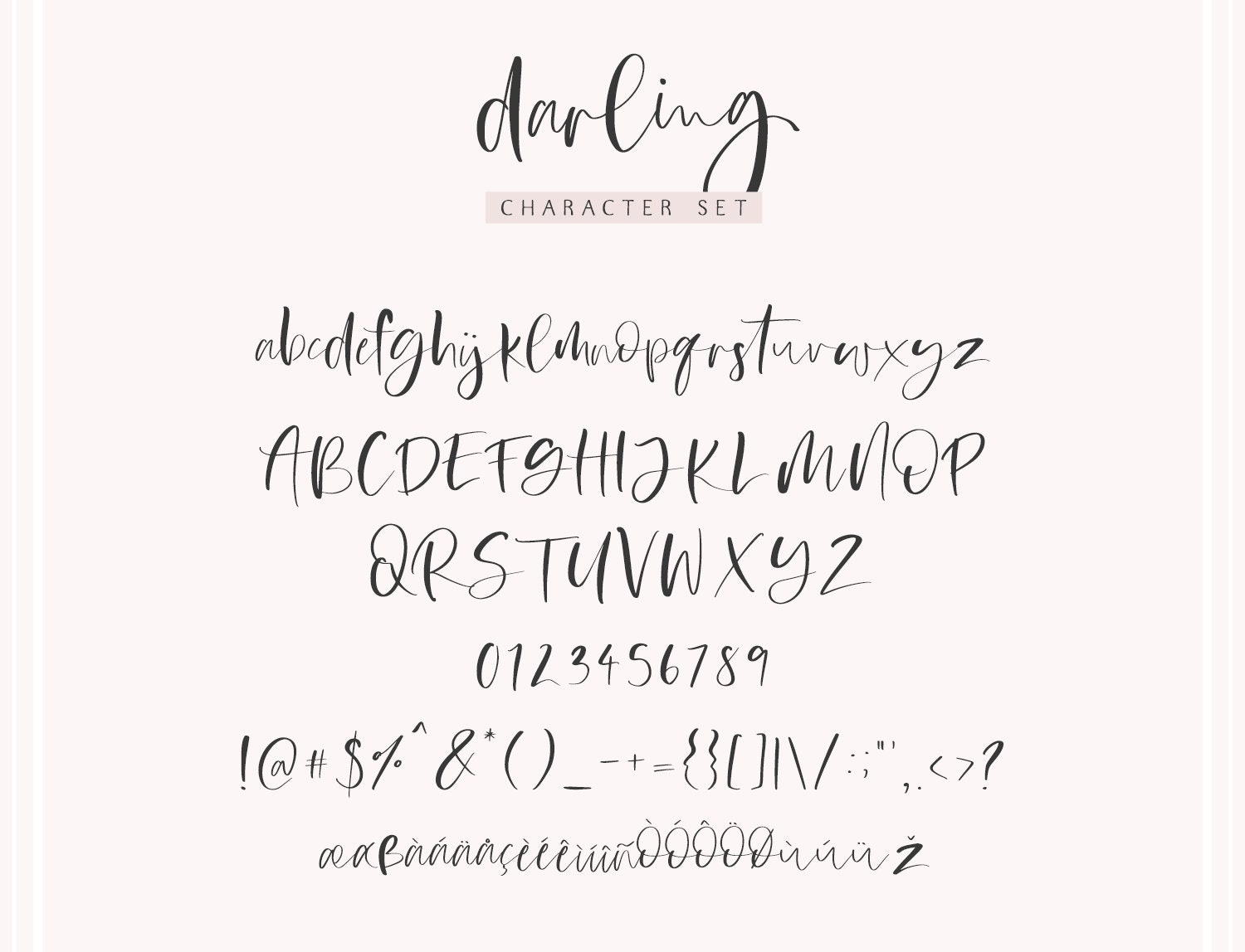 Brush Script Calligraphy Font Darling Font Modern Fonts - Etsy Australia