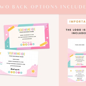 Fun Business Card Template - Canva Business Card - Printables Shop ...