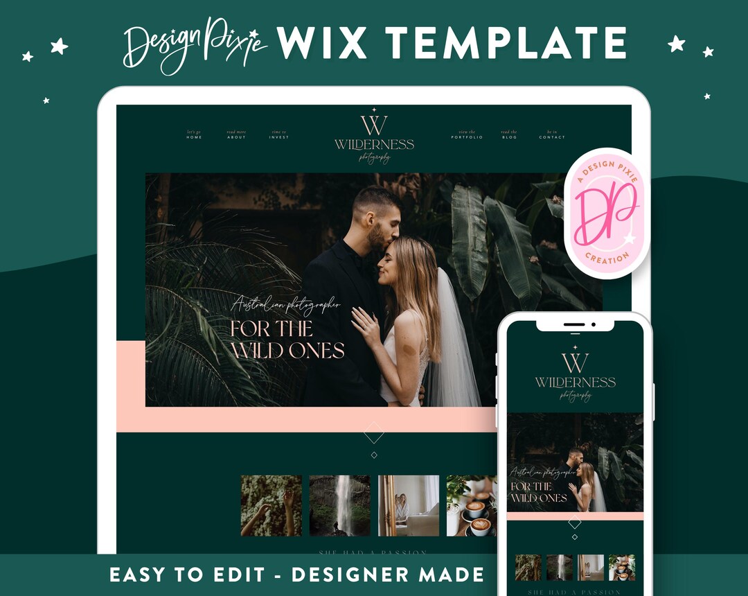 Photography Website Template - Wix Design - Photographer Website ...