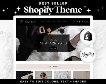 Shopify Theme Black and White Minimal Shopify Website Design Shopify ...