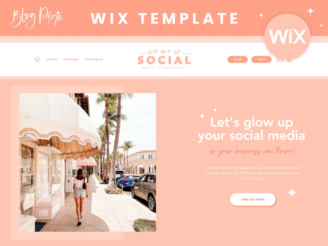 Wix Template Social Media Manager Website Design Creative Wix Layout ...