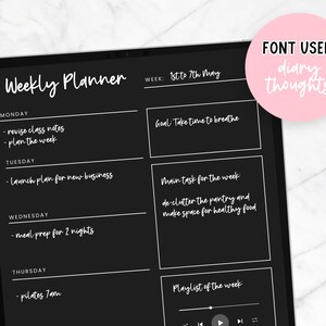 Planner Font Bundle Handwriting Fonts for Goodnotes Fonts for Procreate ...