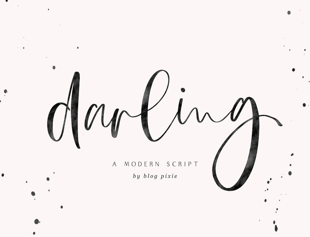 Brush Script Calligraphy Font - Darling Font - Modern Fonts - Font ...