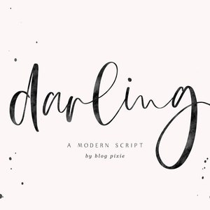 Brush Script Calligraphy Font - Darling Font - Modern Fonts - Font ...