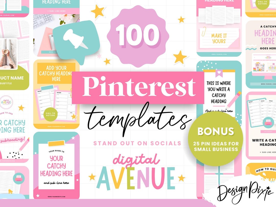 Pinterest Templates for Selling Digital Products - Canva Pinterest Pin ...