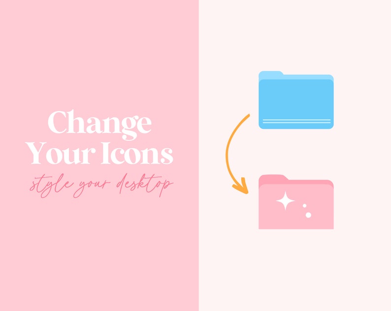 Desktop Folder Icons Pink Bright - Cute Aesthetic Mac Desktop - PC ...