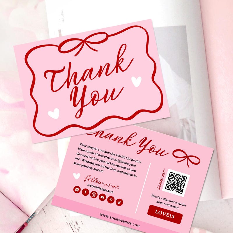 Cute Thank You Card - Etsy