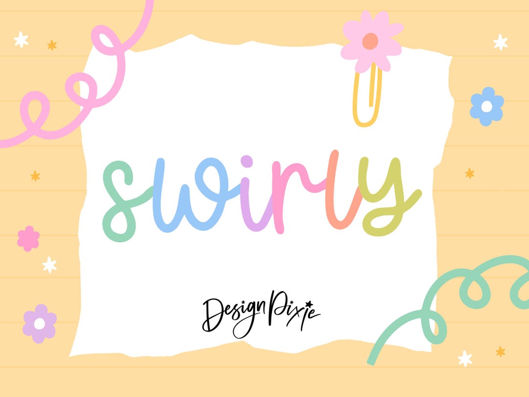 Swirly Font - Cute Monoline Handwritten Script for Names and Quotes ...