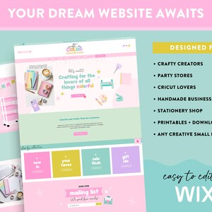 Craft Wix Website Template - Creative Website Design - Pastel Rainbow ...
