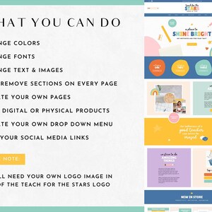 Teacher Website Template Wix - Rainbow Colorful Wix Website Design ...