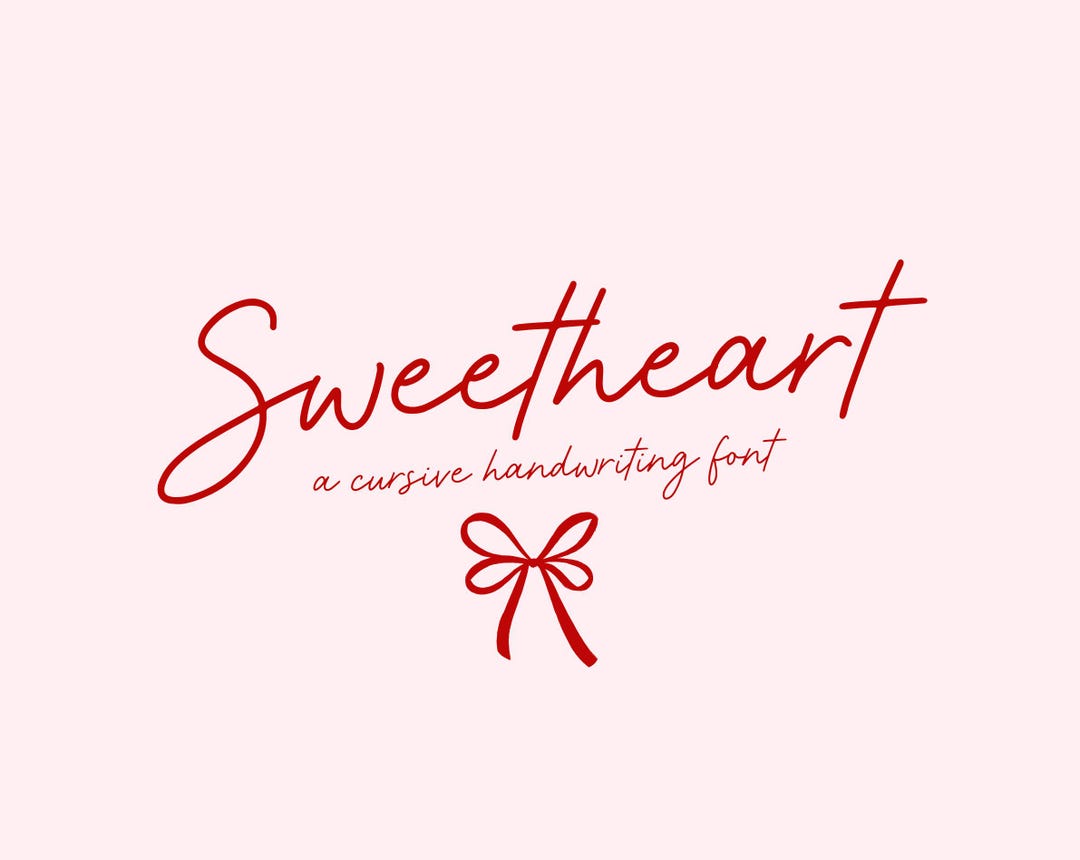 Sweetheart Font - Handwritten Script Font - Planner Font - Sweet Heart ...