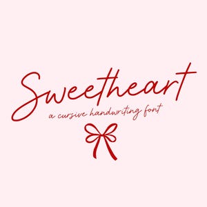 Sweetheart Font - Handwritten Script Font - Planner Font - Sweet Heart Font Canva - Pretty Fonts ...