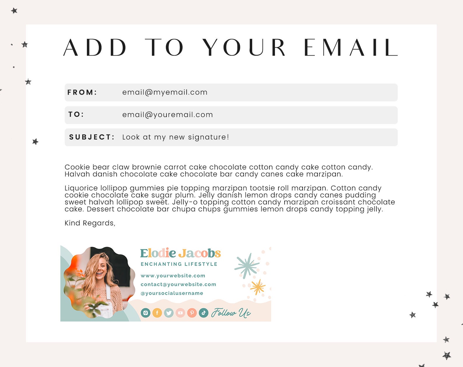 Email Signature Template - Canva Email Signature Design - Gmail ...