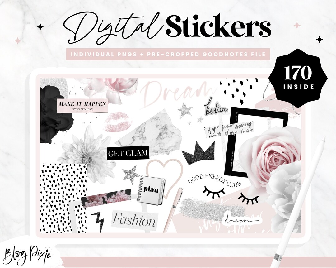 Digital Stickers for That Girl - Goodnotes Planner Stickers Pack - Luxe ...