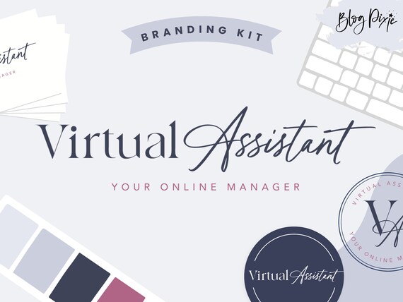 Virtual Assistant Logo Design Modern Logo Coach Logo - Etsy