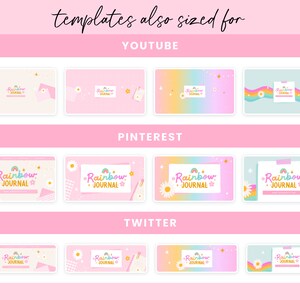 Rainbow Social Media Banner Templates Canva - Rainbow Facebook Cover ...