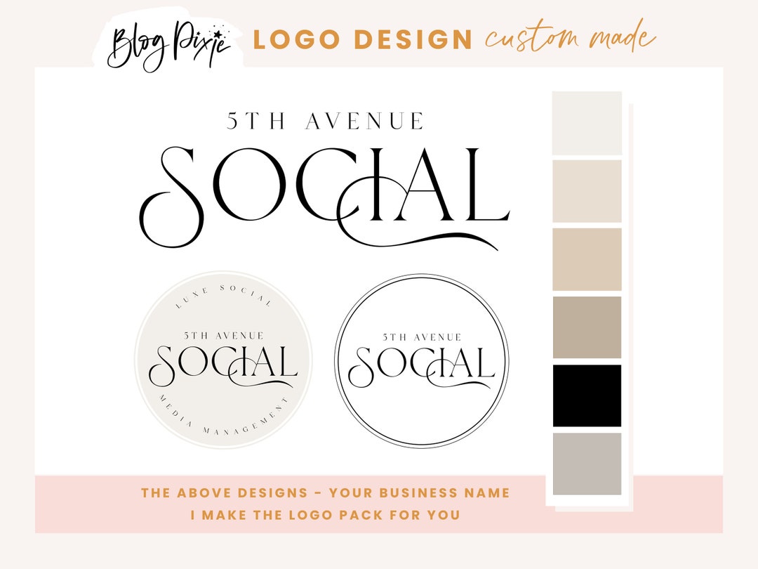 Modern Logo Design - Social Media Manager Logo - Virtual Assistant Logo ...