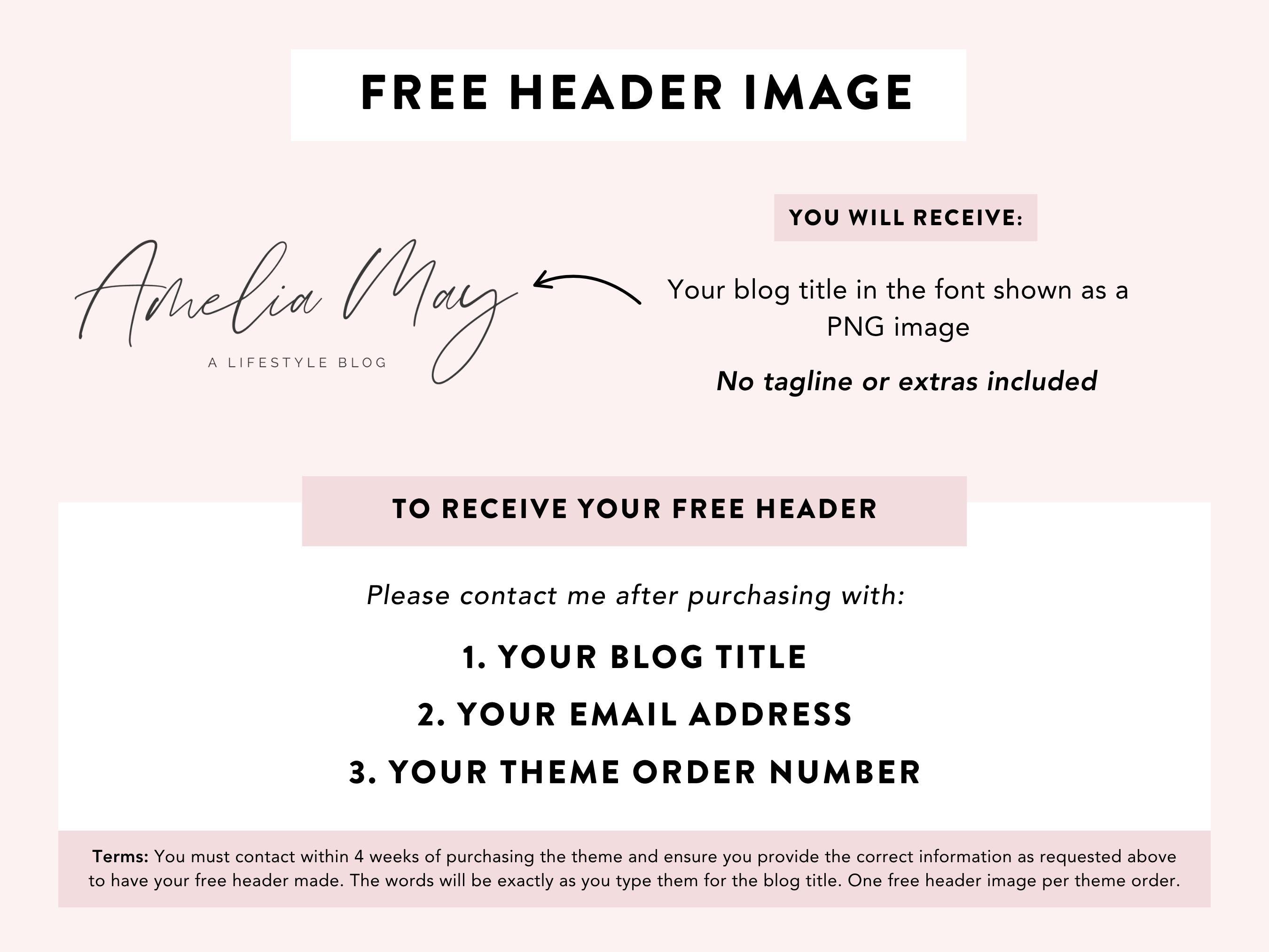 Pink Wordpress Blog Theme - Amelia May Website - Kadence Template Shop ...