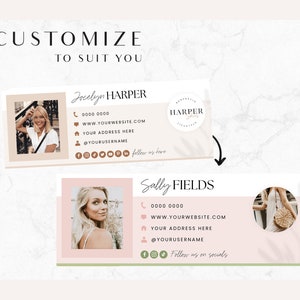Boho Email Signature Template Canva - Business Email Signature Design ...