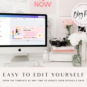 Rainbow Email Signature Template Canva Small Business Email - Etsy