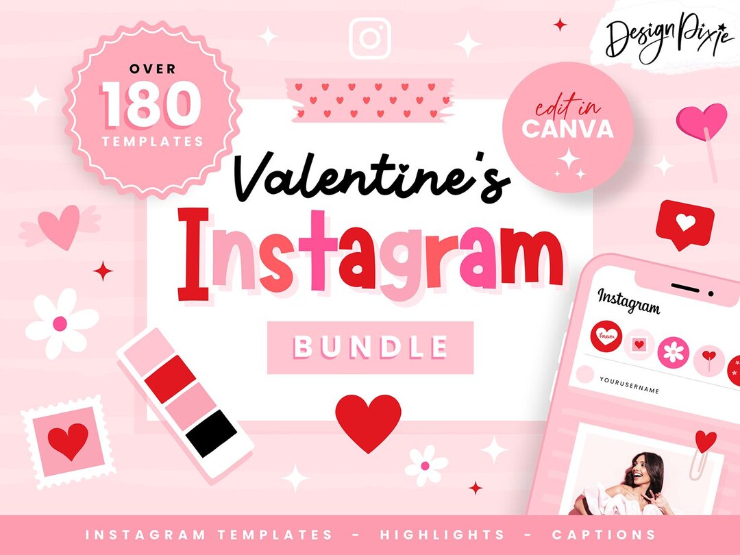 Valentines Instagram Templates Canva Valentine Instagram Story Ideas ...