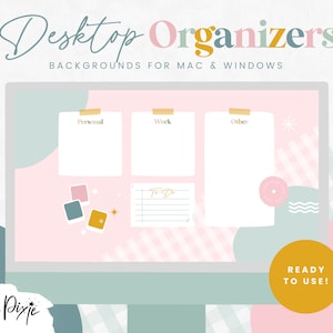 Desktop Organizer Wallpaper Pastel Rainbow - Desktop Background Cute ...