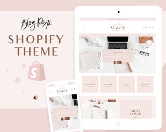 Rose Gold Website Design - Etsy