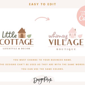 Cottagecore Logo Design Template Canva - Editable Logo Template - Small ...