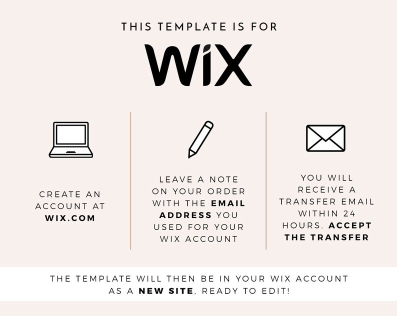 WIX Blog Template Website Design for Bloggers WIX Blog - Etsy