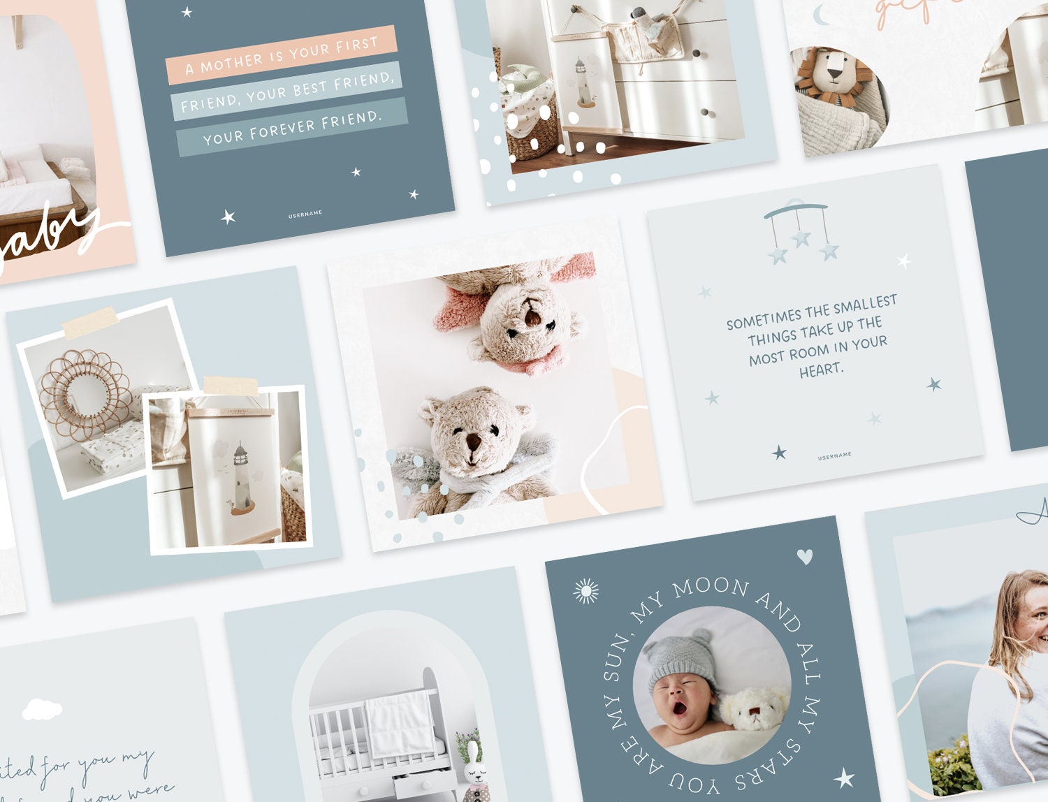 Instagram Post Templates Baby Canva Templates Quotes for - Etsy